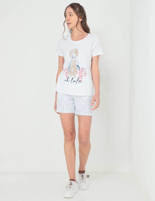 Playera manga corta Weekend cuello redondo para mujer 3