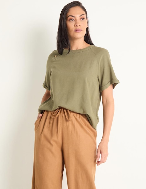 Blusa Weekend manga corta para mujer 1